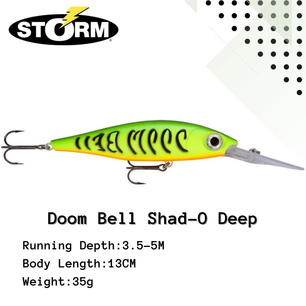 Storm Doom Bell Shad-O Deep Floating Loud Rattle Fishing Lure | Shopee ...