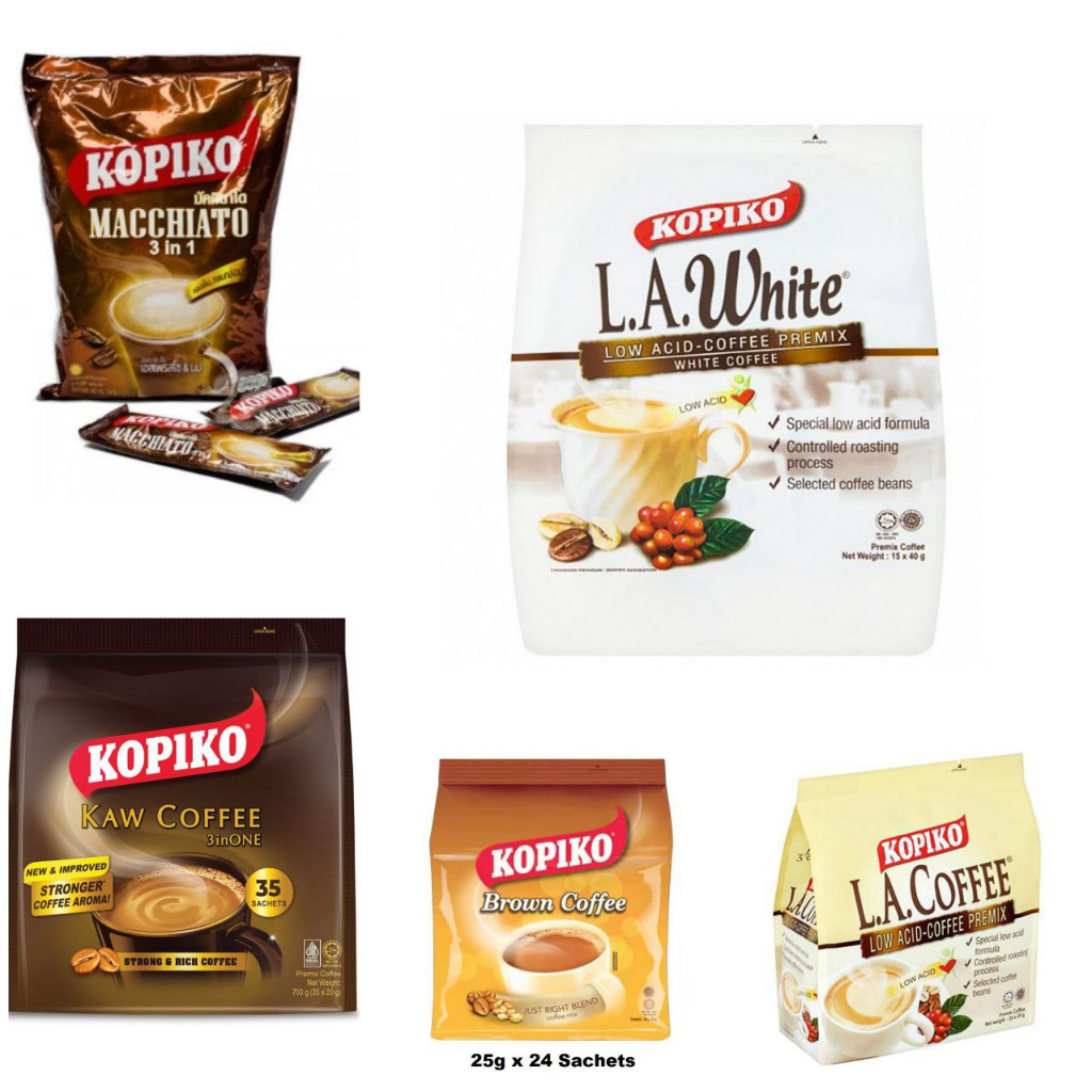 Kopiko 3in1 L.A Coffee / L.A White Coffee / Brown Coffee / Kaw Coffee ...