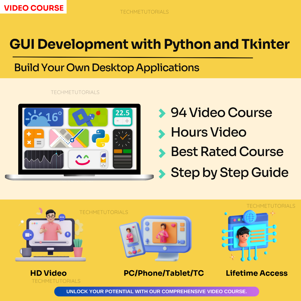 GUI Development with Python and Tkinter - Build Your Own Desktop Applications | Shopee Malaysia