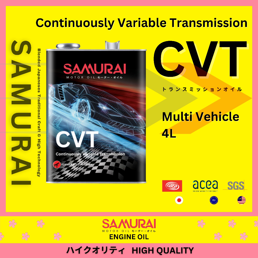 Samurai CVT Gear Oil Fluid Fully Synthetic Minyak Hitam Gearbox ...