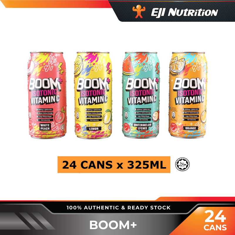 HAUSBOOM Boom+ Isotonic Vitamin C Drinks, 325ml x 24 | Shopee Malaysia