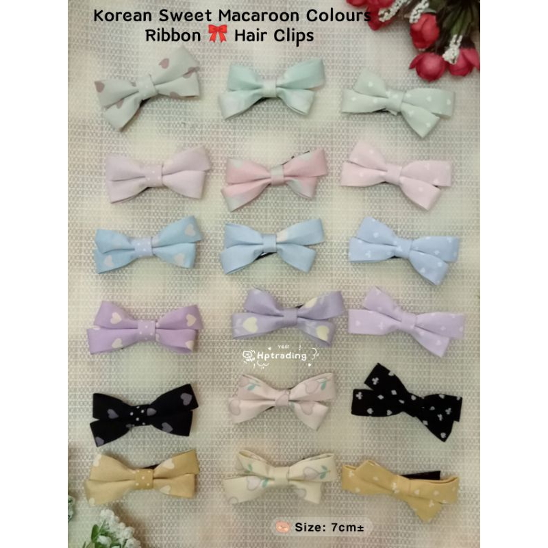 Sweet Ribbon 🎀 Hair Clips /Klip Rambut (Warna Sweet) | Shopee Malaysia