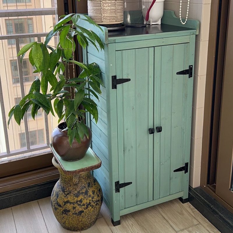 Outdoor waterproof and sunscreen storage cabinet wooden cabinet garden ...