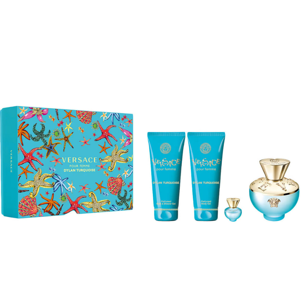 ORIGINAL Versace Dylan Turquoise Pour Femme EDT 100ML Gift Set | Shopee ...