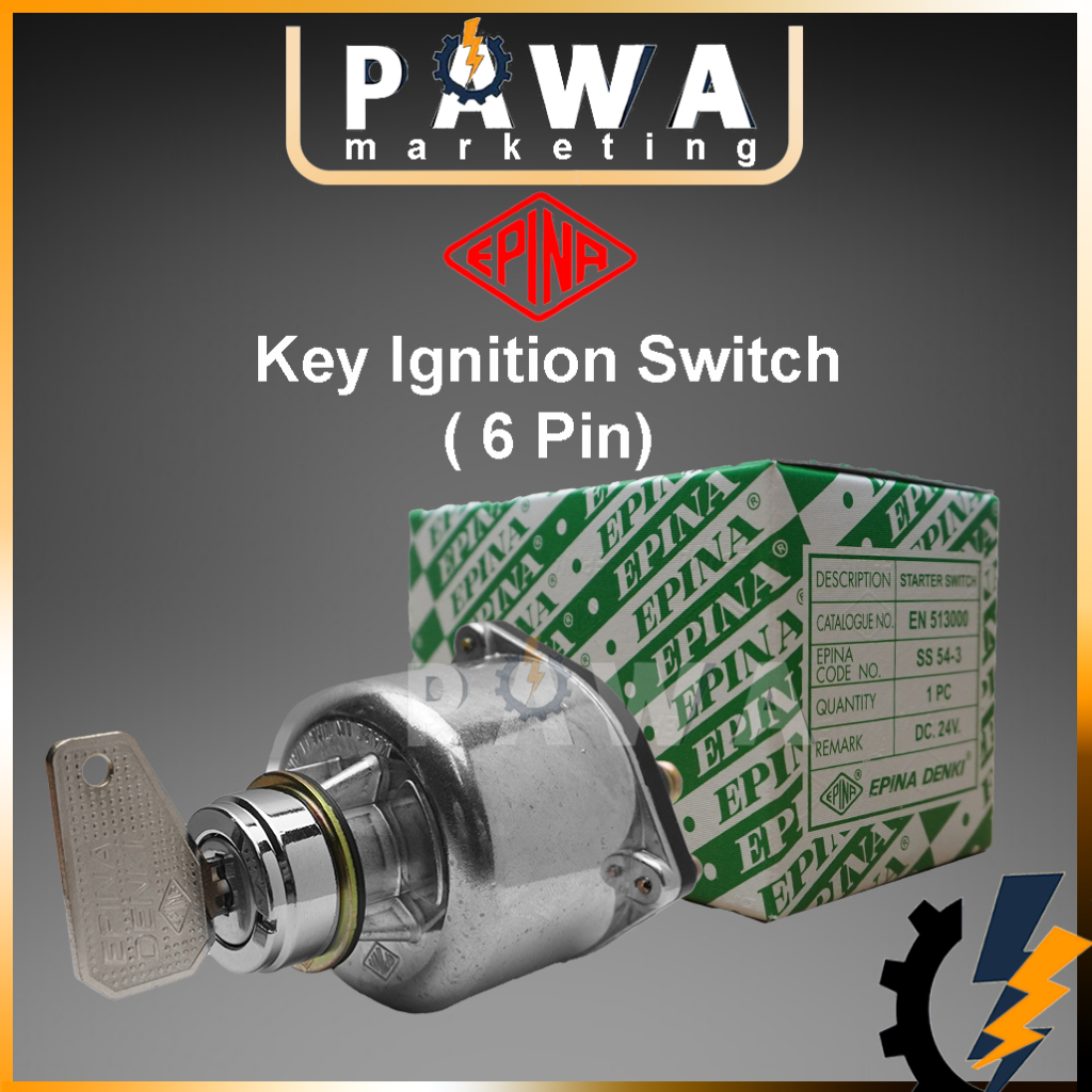 Pawa Epina EN513000 SS543 Key Switch Key Ignition Switch Key Starter ...