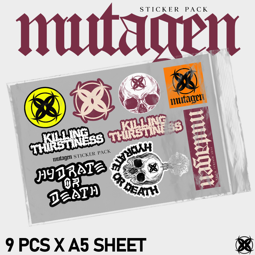 MUTAGEN Sticker Pack (9 pcs X A5 Sheet) | Shopee Malaysia
