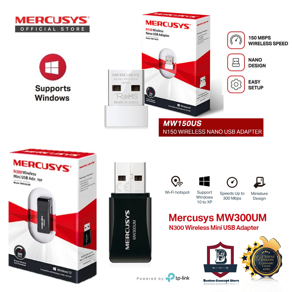 Mercusys Powered By TP LINK Mercusys MW150US N150/MW300UM N300 Wireless ...