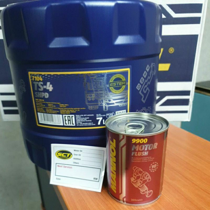 Mannol TS4 (7Liter) *Offer* +(Free 1tin Engine Flush)=1Set (15w40 ...