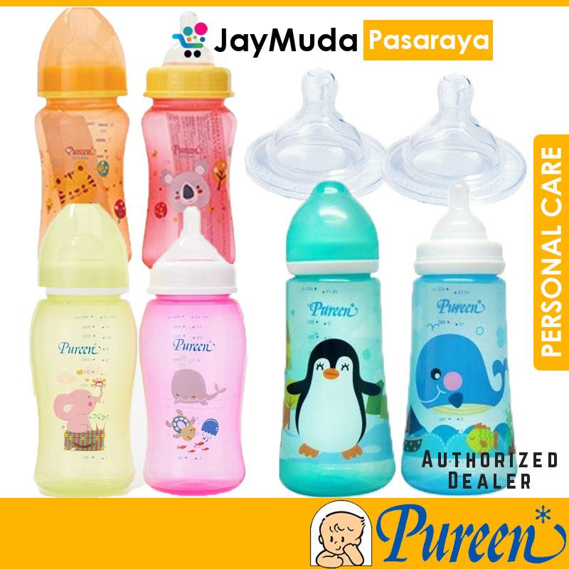 Pureen Wide Neck Bottle 14oz 12oz 8oz 360ml BPA Free Botol Susu Leher ...