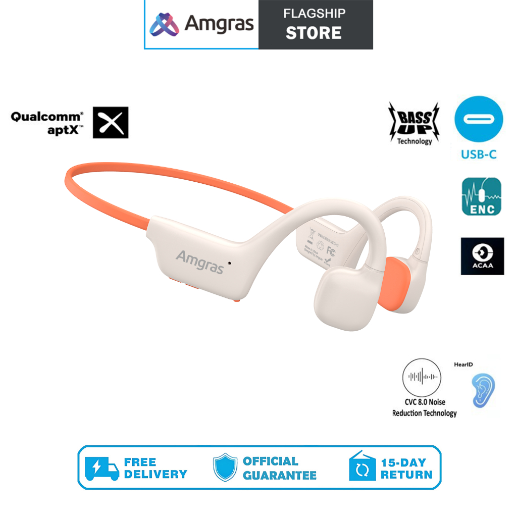 Amgras OpenMeta Ⅱ Pro Premium Bone Conduction Open Ear Sport Stereo ...