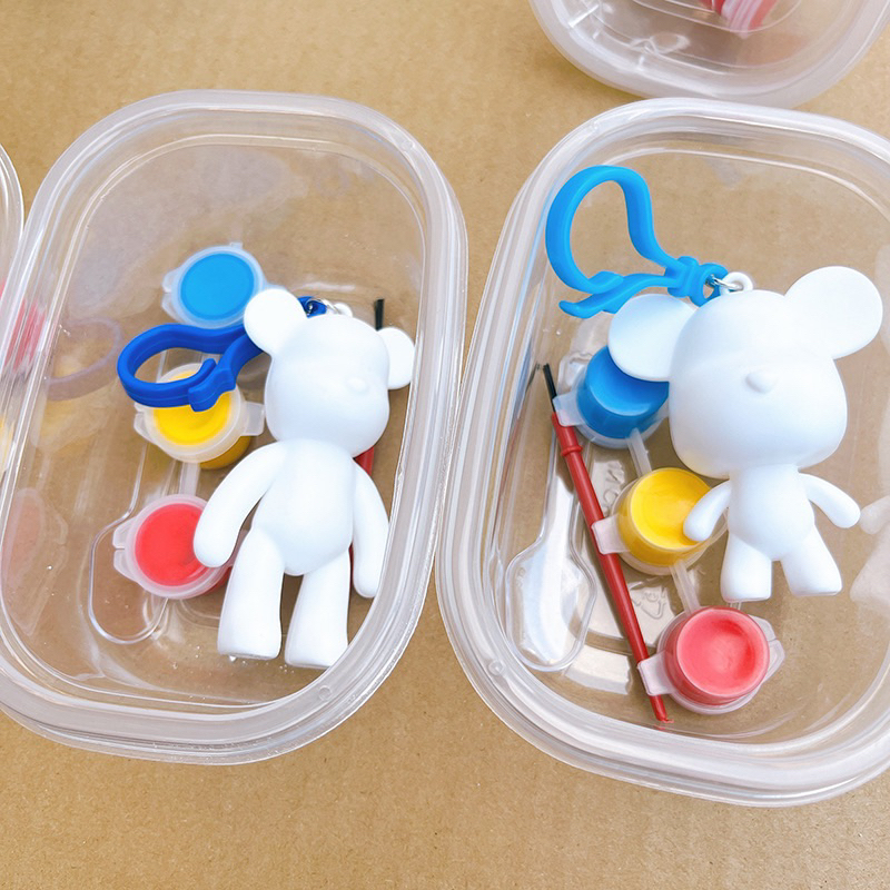 [ReadyStock] Diy Fluid Bearbrick Keychain 流体熊暴力熊 Mini Bear Handmade Diy ...