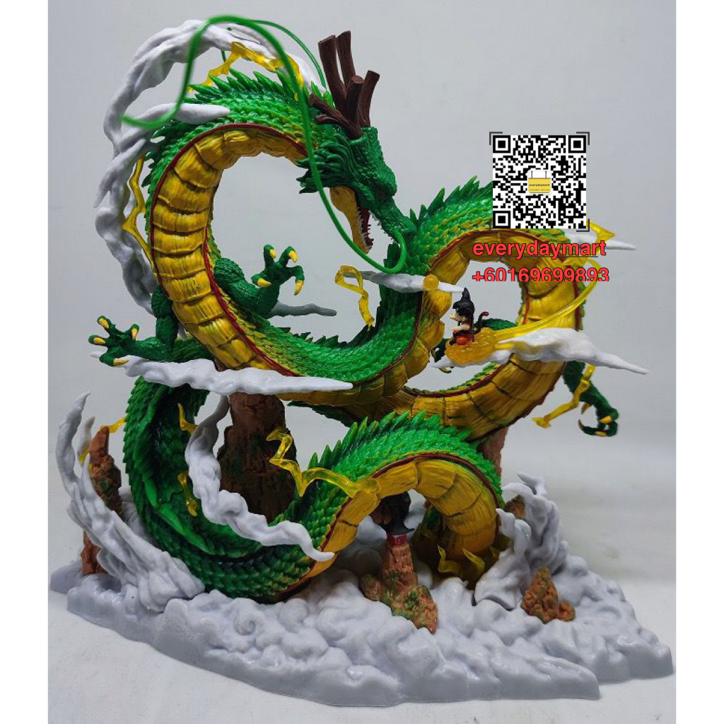 DRAGON BALL💥SHENRON 20cm MINI💥ACTION FIGURE TOYS STATUES🔥七龙珠迷你版 神龙与小悟空🔥 ...