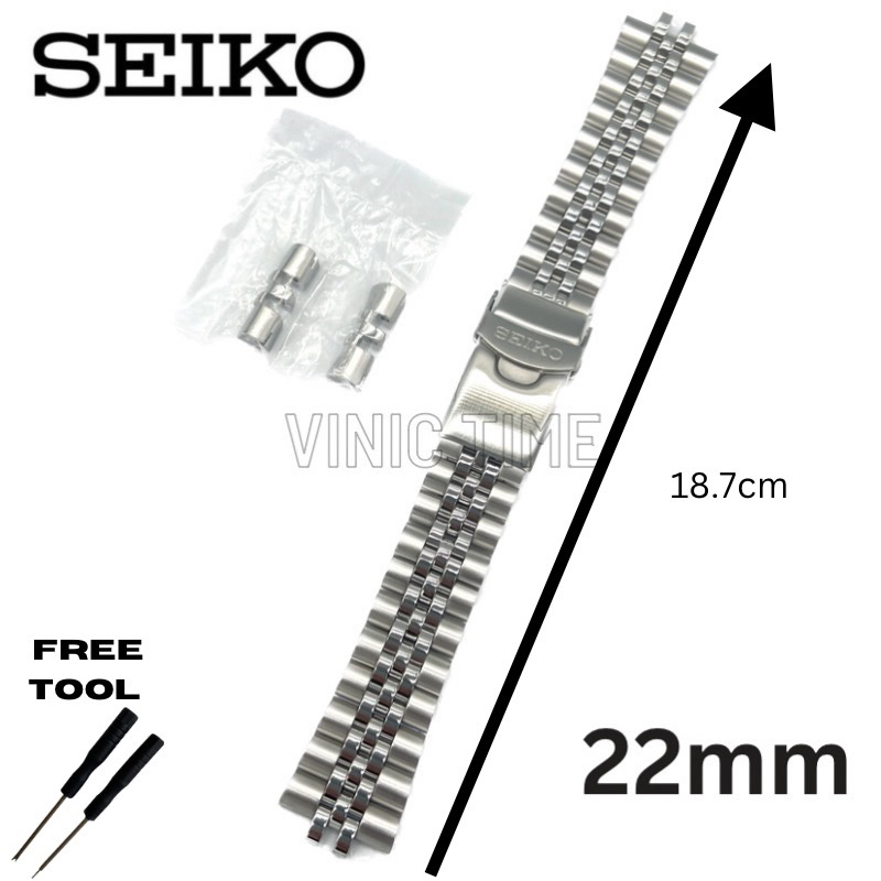 (Original) Seiko 5 GMT Jubilee Solid Stainless Steel Bracelet For ...