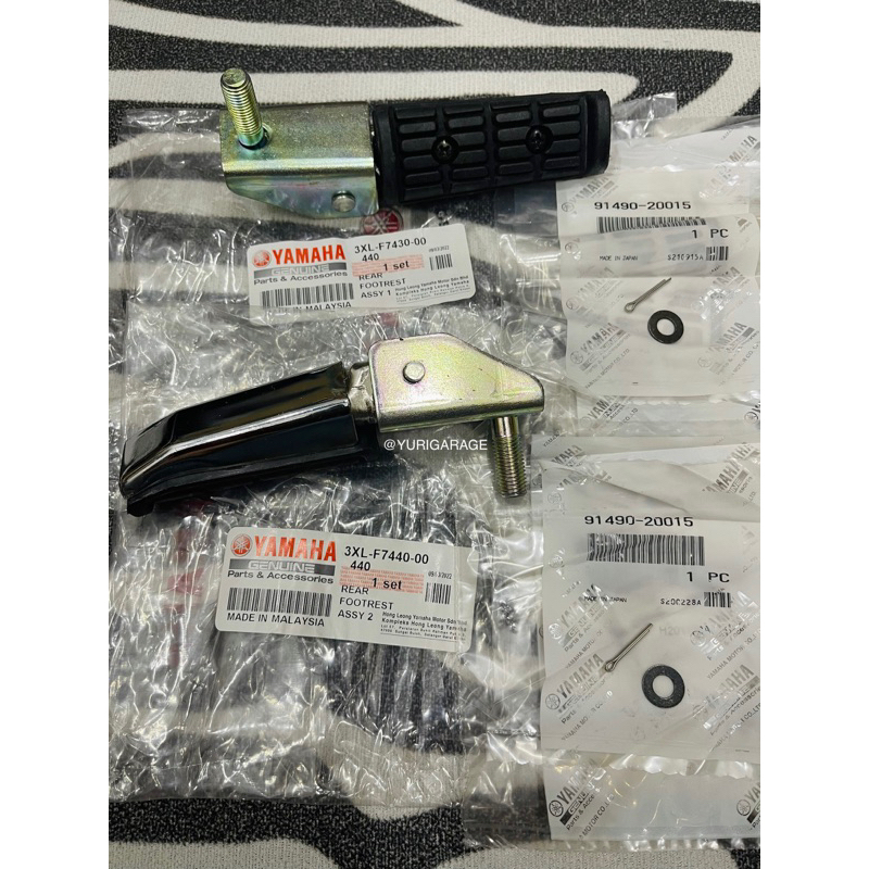 RXZ REAR FOOTREST PADEL KAKI BELAKANG ORIGINAL YAMAHA 3XL-F7430-00 ...