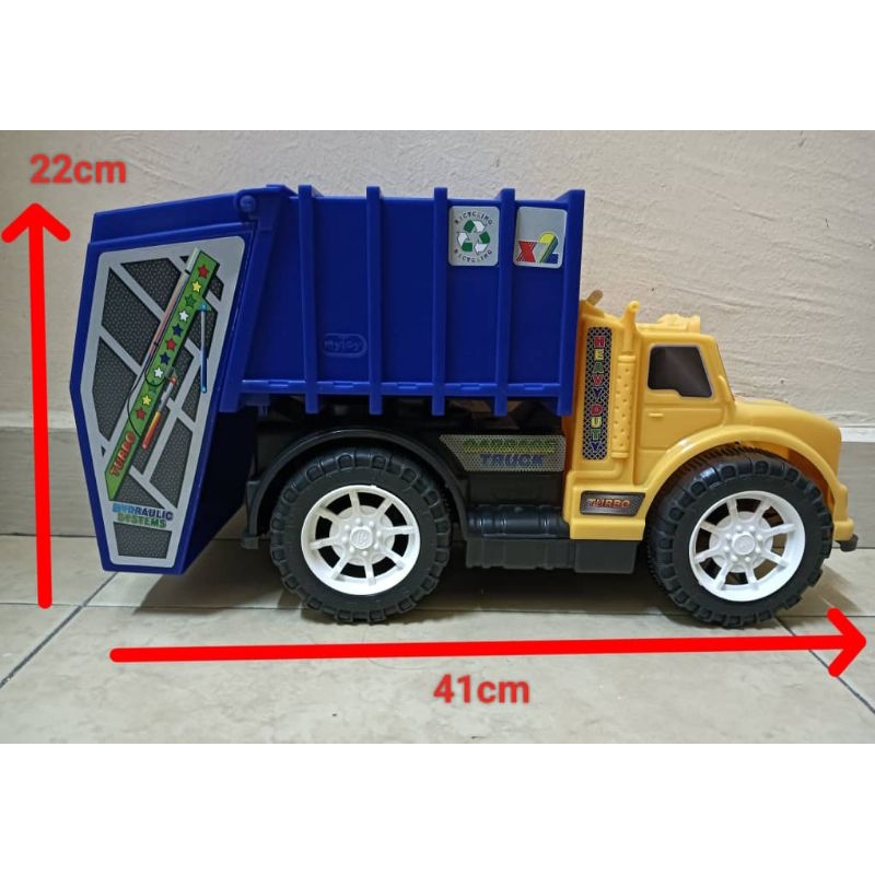 BIG SIZE GARBAGE TRUCK TOY / RUBBISH TRUCK FOR KIDS PLAYING/PERMAINAN ...