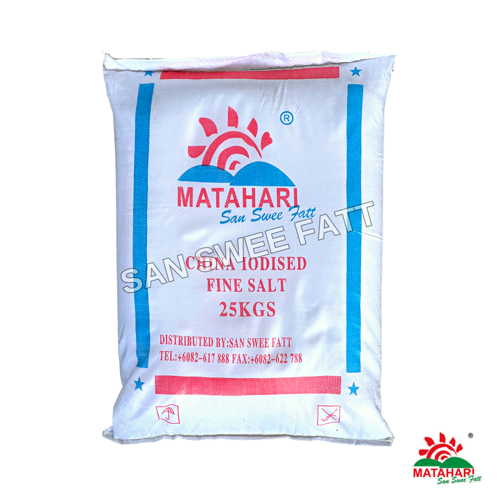 25kg Matahari China Iodised Fine Salt Garam Halus 中国碘化精盐 | Shopee Malaysia