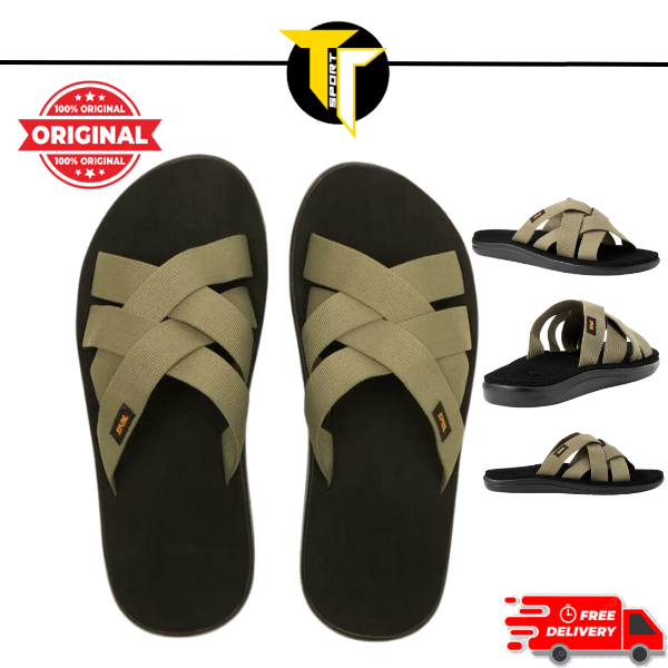 Teva 100% Original Voya Slide Sandals Men With Lightweight / Slipper ...