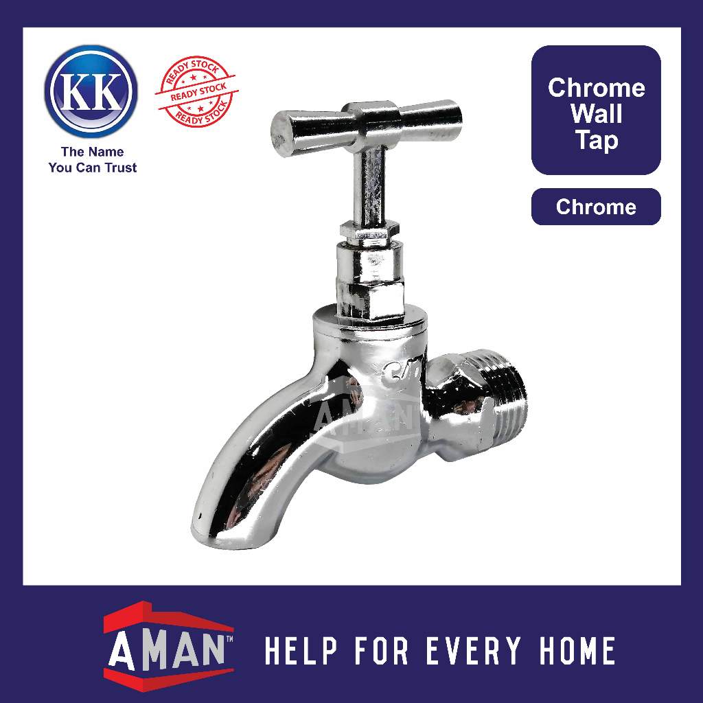 KK BRAND Bib Tap Faucet Bibtap Chrome Wall Tap Pillar Tap Sink Tap Water Tap Basin Tap Faucet ...
