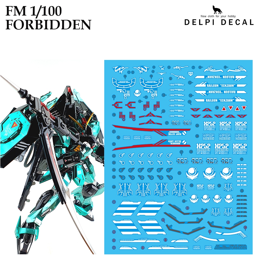 [DELPI DECAL] 410 FM 1/100 FORBIDDEN GUNDAM WATER SLIDE DECAL | Shopee ...