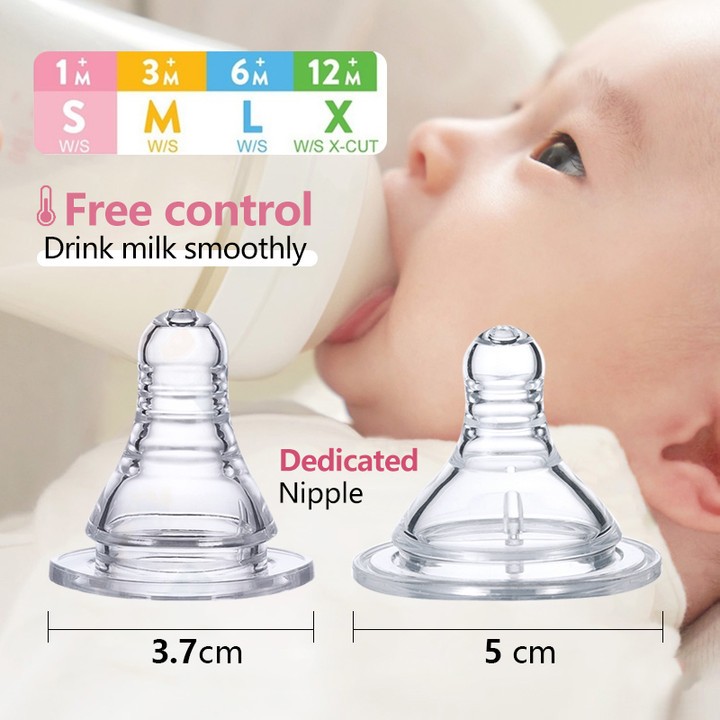 Puting Susu Baby Soft Teat for Avent Natural Wide Neck Bayi Botol SuSu Silicon Nipple for ...