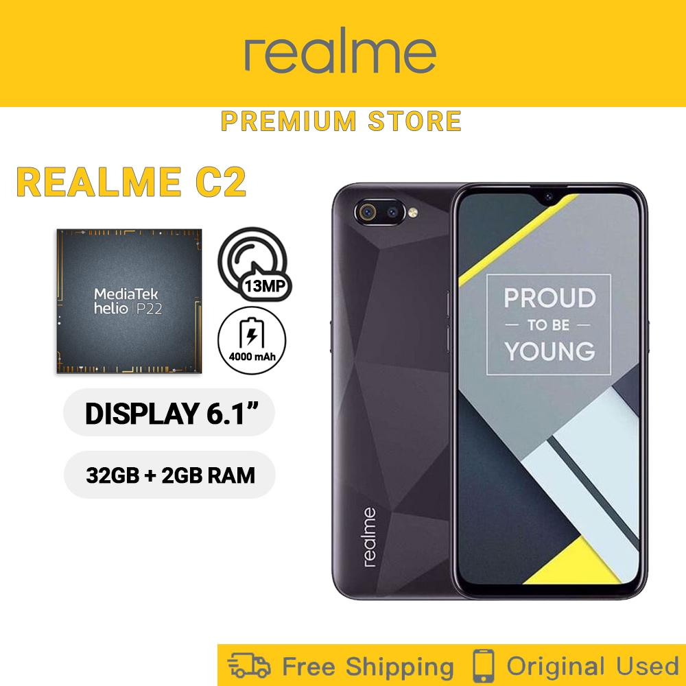 Original Used Realme C2 32GB + 2GB RAM 6.1 Inches 13MP Android ...
