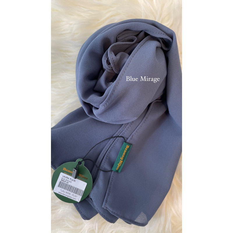 Benang Hijau Laura Long Shawl - Blue Mirage | Shopee Malaysia
