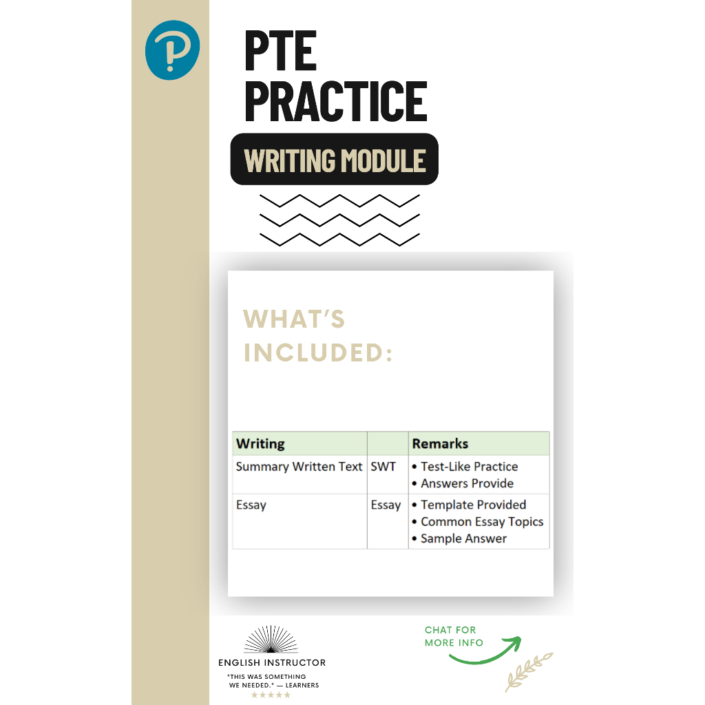 Pearson PTE Academic Writing Module / Essay and Short Written Summary ...