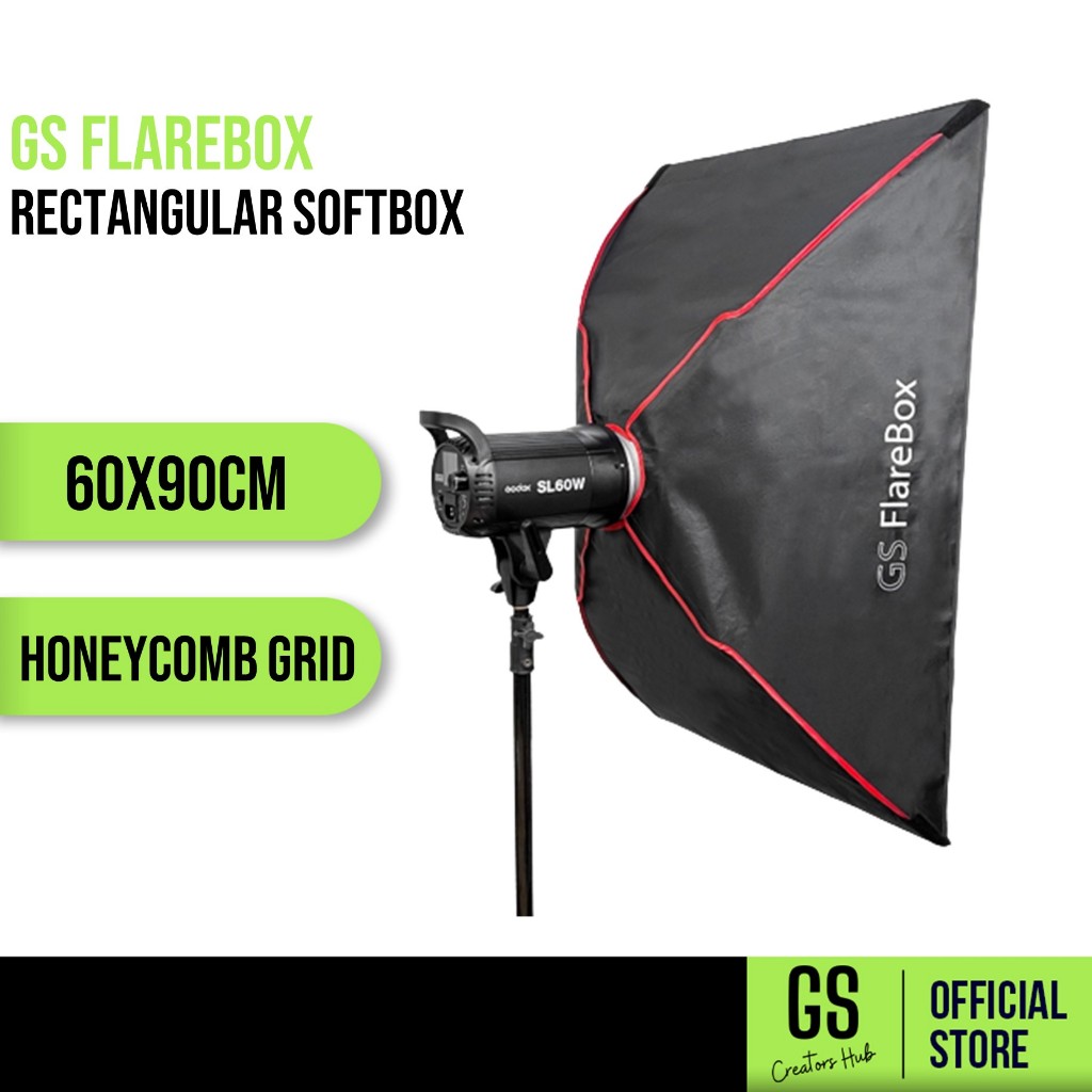 GS FlareBox Rectangular Softbox with Honeycomb Grid - 60x90cm | Shopee ...