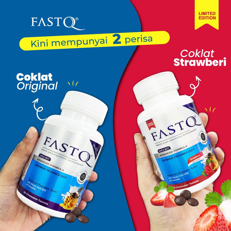 FAST Q ORIGINAL HQ Vitamin minda anak cerdas untuk IQ EQ 80 tablet ...