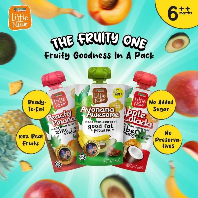 Little Nuur The FRUITY One 100% RealFruit Baby Healthy Juice Puree No ...