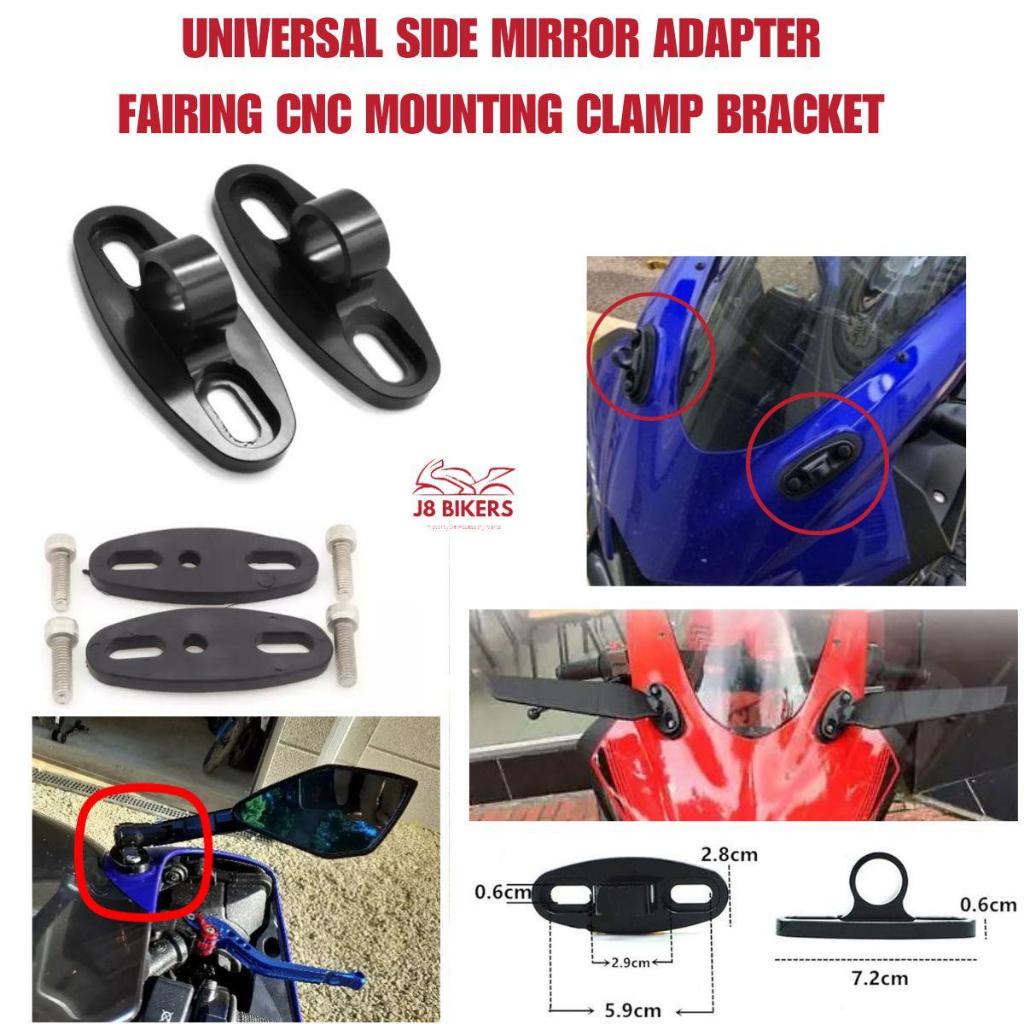 UNIVERSAL WINGLET SIDE MIRROR KAPCAI Y15ZR Y16ZR LC135 NVX XMAX WAVE ...
