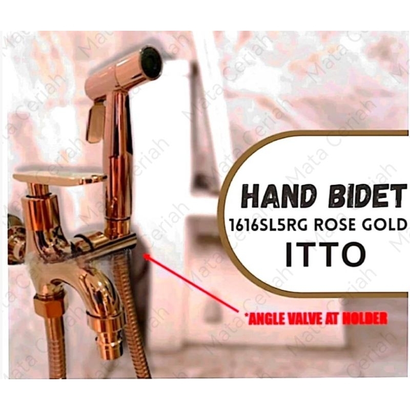 ITTO Solid Brass Two Way Bidet Spray Hand Bidet Set Rose Gold | Shopee ...