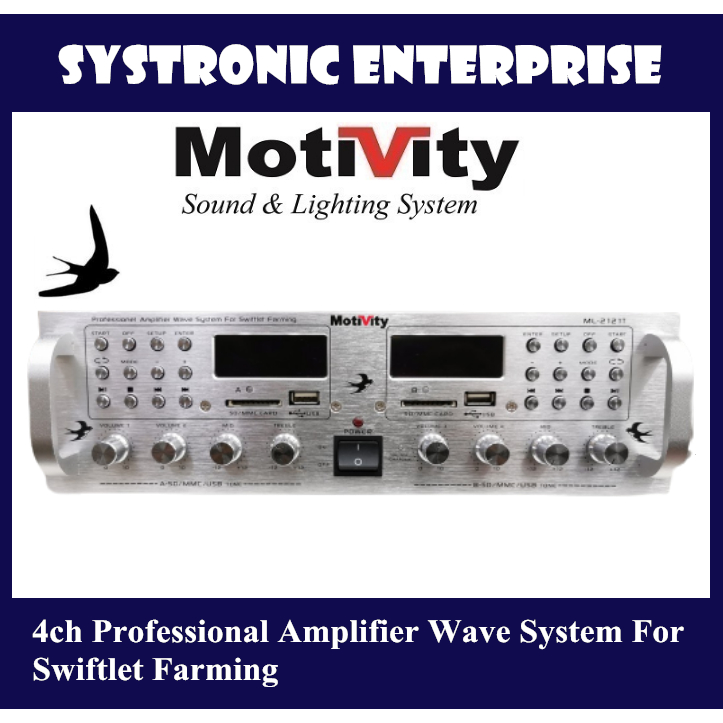 Motivity 4 Channel Professional Amplifier Wave System For Swiftlet ...