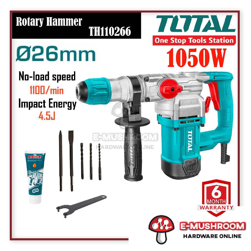 Total TH110266 Rotary Hammer 1050W 旋转锤电钻 | Shopee Malaysia