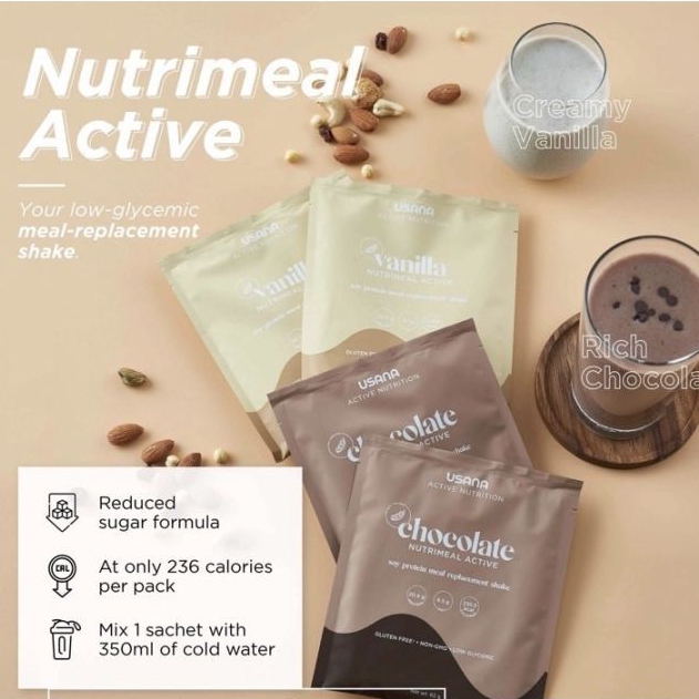 🔥现货🔥Usana Nutrimeal Active Meal Replacement Chocolate / Vanilla Flavour ...