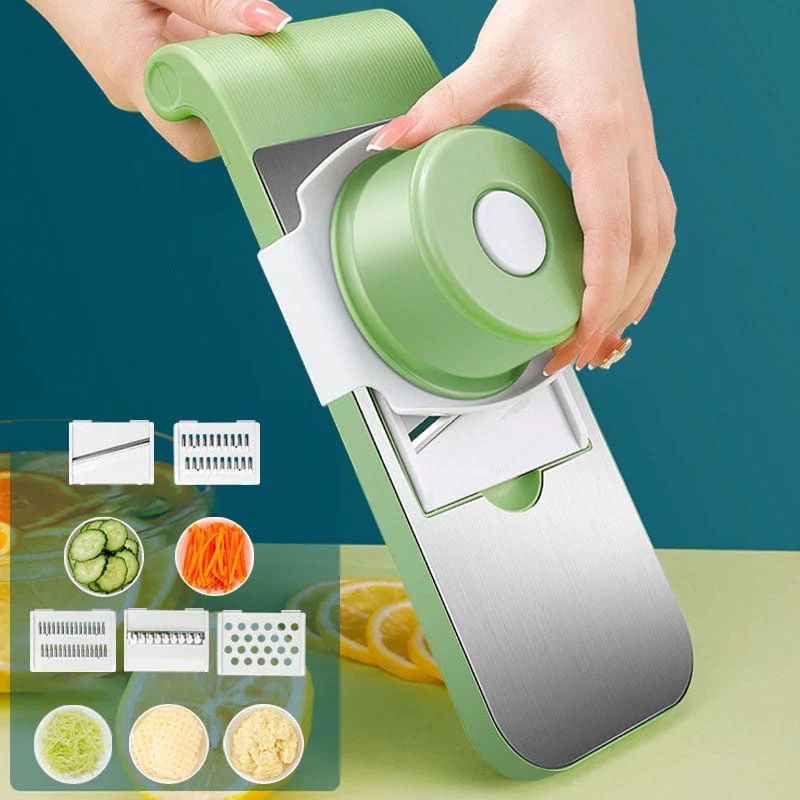 5 IN 1 Multifunction Mandoline Slicer Vegetable Grater Cutter Potato ...