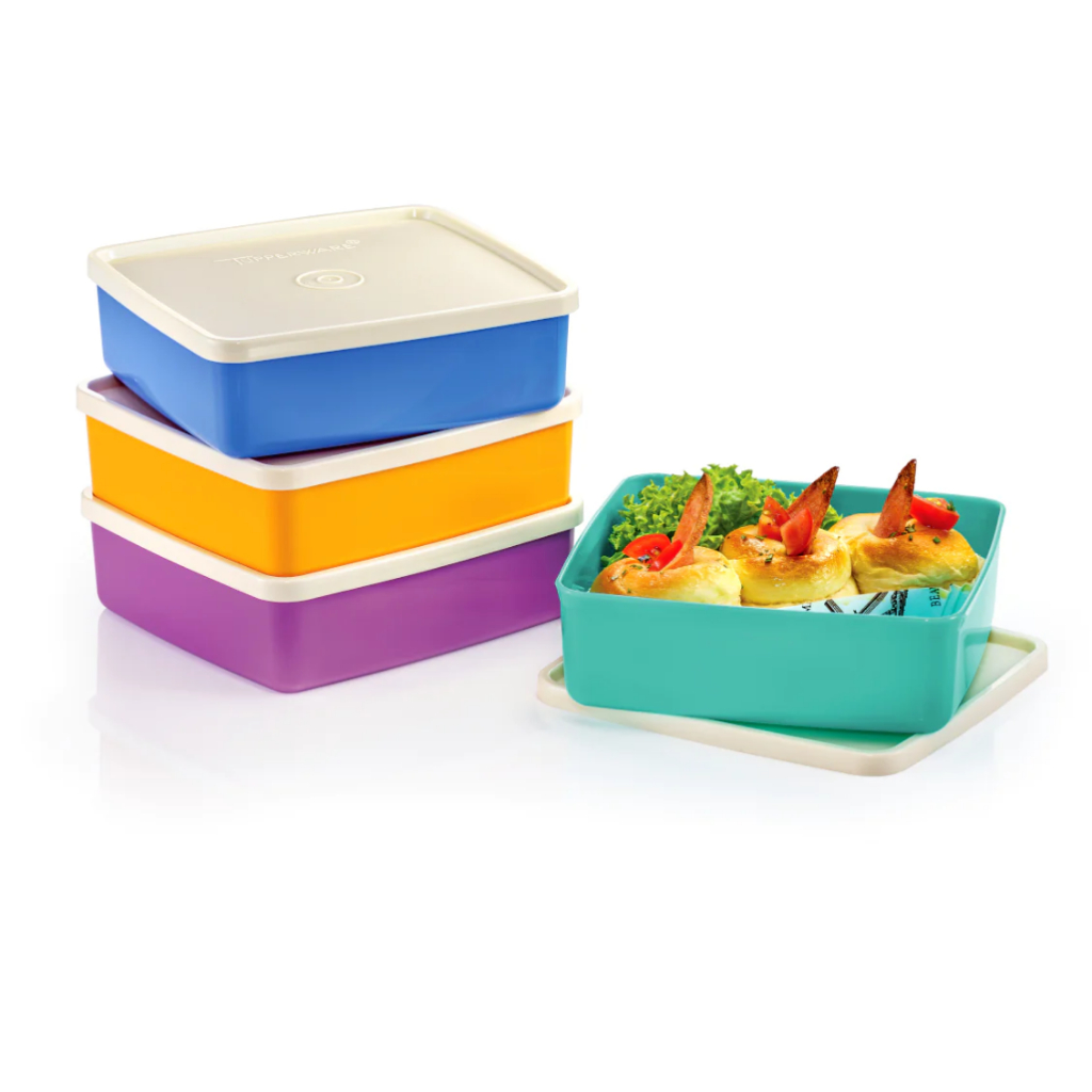 Tupperware Large Square Away (4) 620ml | Shopee Malaysia