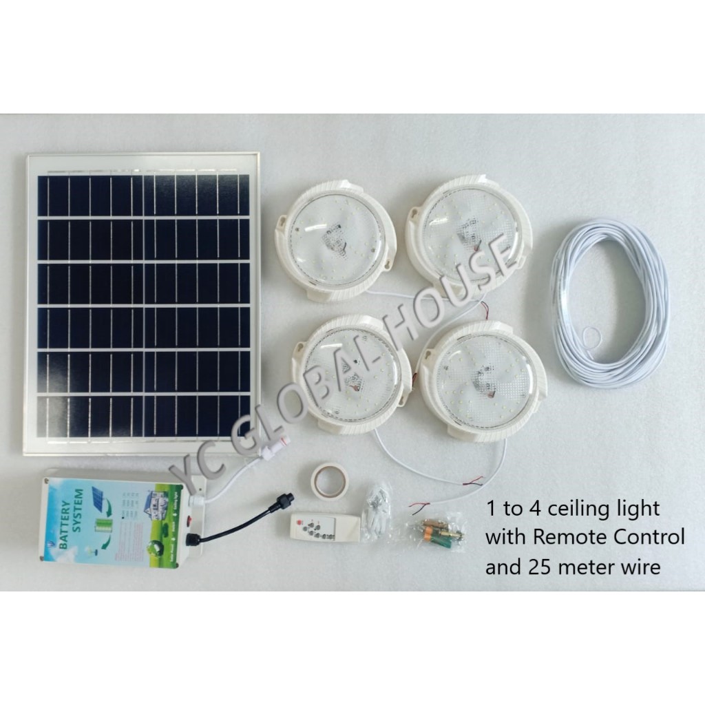 Solar Ceiling Light 1 to 4 Round Type (Ready Stock in Malaysia ...