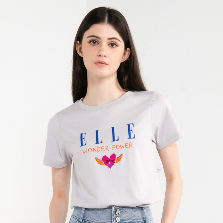 ELLE Leisure The Wonder Collection: Wonder Power Love Wings Badge Tee ...