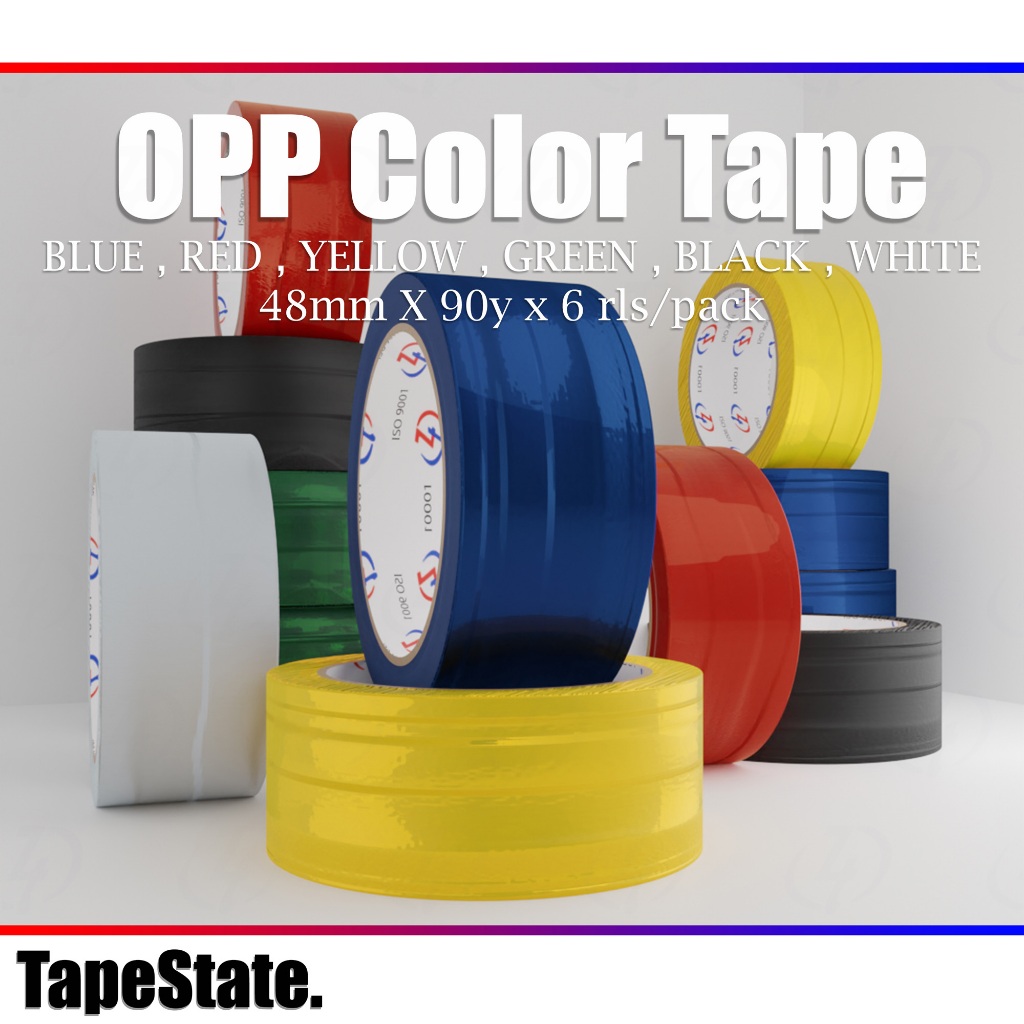 'TAPESTATE' Premium Quality OPP COLOUR Tape/ Sealing Tape - 50MIC X ...