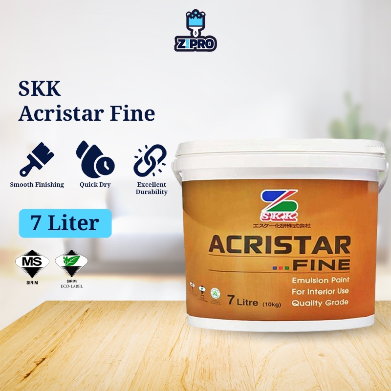 SKK Acristar Fine 9102 Super White 7L Emulsion Paint Interior Wall ...