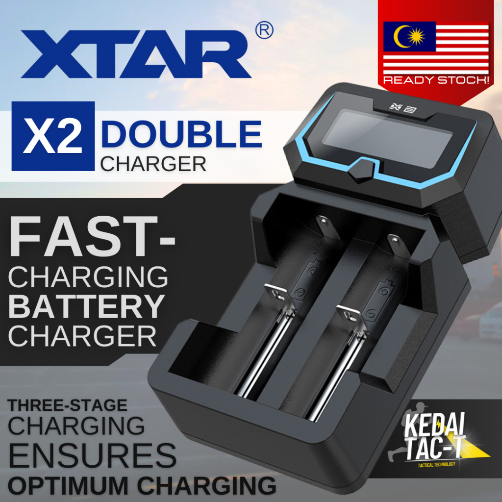 XTAR X2 - Dual Input NiMh / 3.6V / 3.7V Li-ion Battery Charger ...