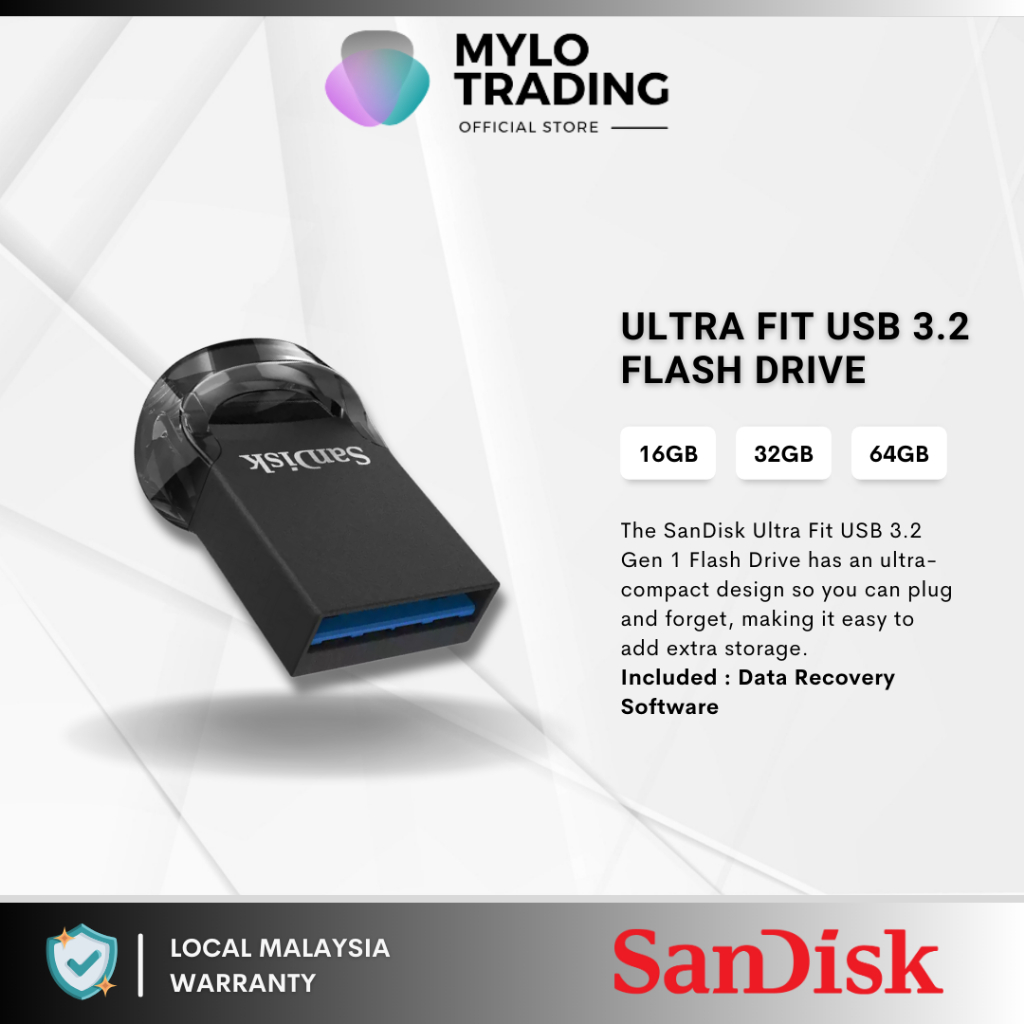 Sandisk CZ430 Ultra Fit USB 3.1 Flash Drive ( 16GB/32GB/64GB/128GB ...