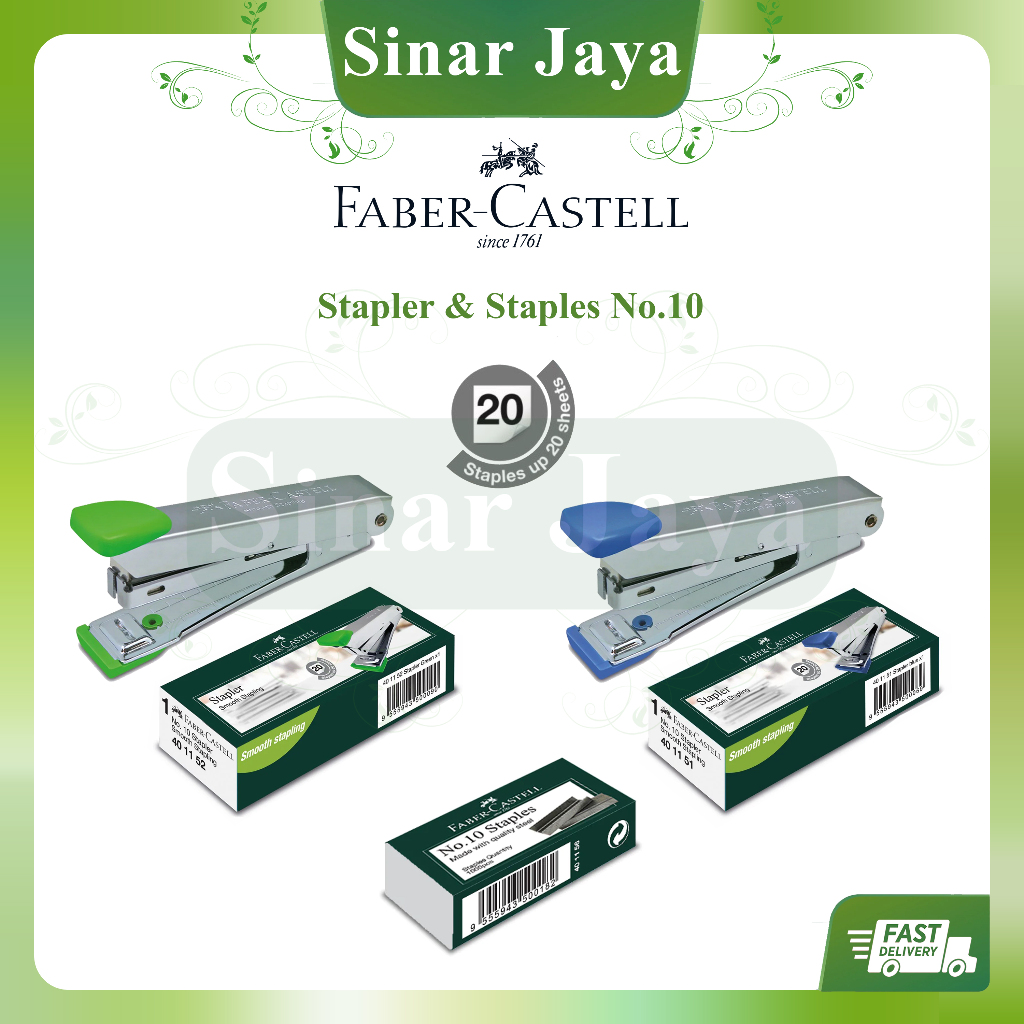 [SJ] Faber-Castell HD10 Stapler / No.10-1m Staples (1pc) | Shopee Malaysia