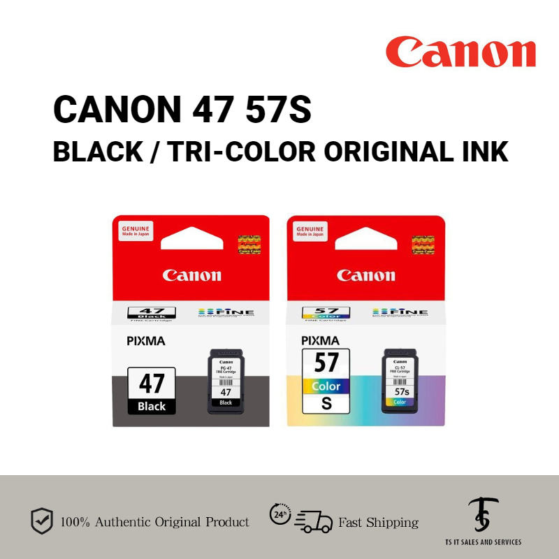 🔥100% Original🔥Canon PG-47 Black / CL57s Color Ink Cartridge (47/57s ...