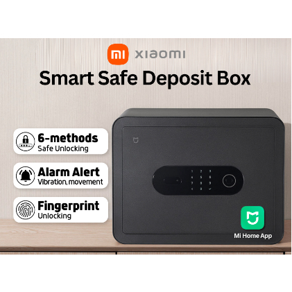 Xiaomi Safety Box Fingerprint Locker Safe Box for Home Digital Password ...