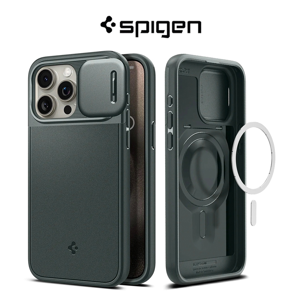 [Camera Cover] Spigen iPhone 15 Pro Max Casing 6.7" Optik Armor MagFit ...