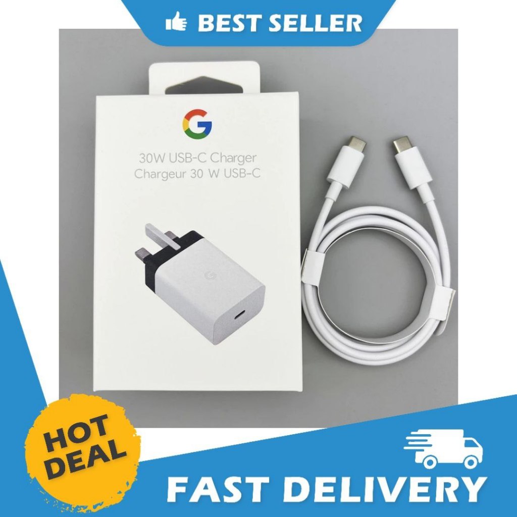 (IMPORT ORIGINAL)Google 30W Charger UK Plug Fast Charging Travel ...