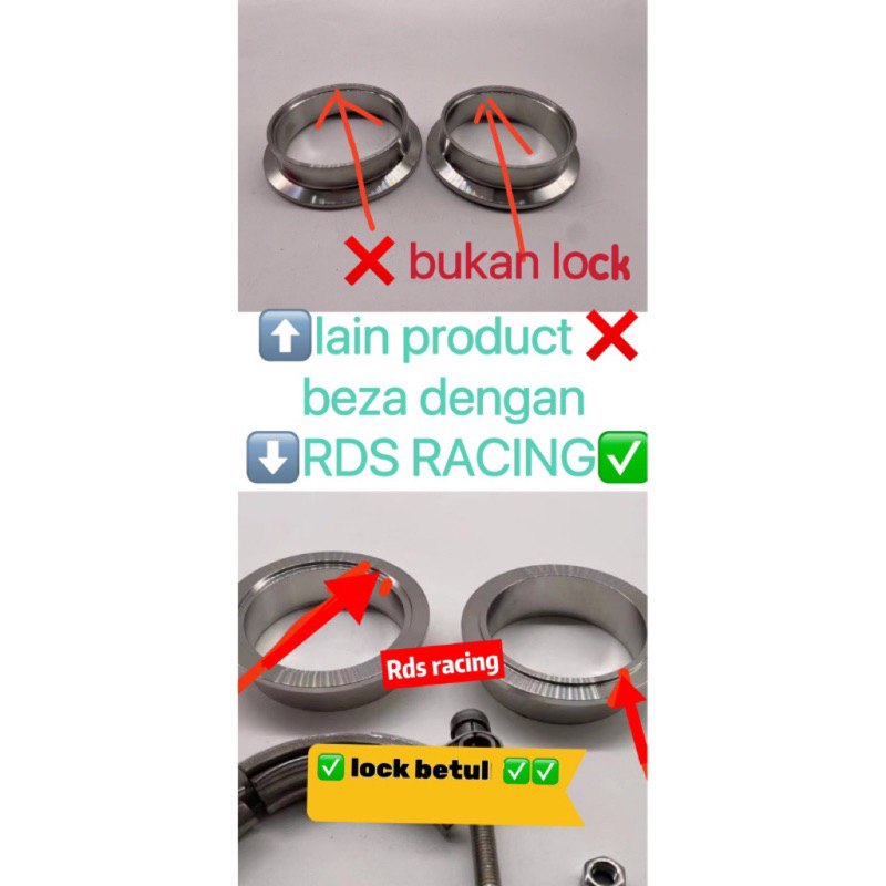 heavy duty Exhaust v band vband flange lip clamp 1.5“ 1.7“ 2.0“ 2.2“ 2. ...