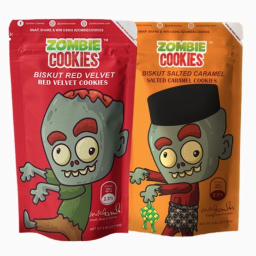 ZOMBIE COOKIES Combo - Red Velvet + Mocha + Salted Caramel + Banana ...